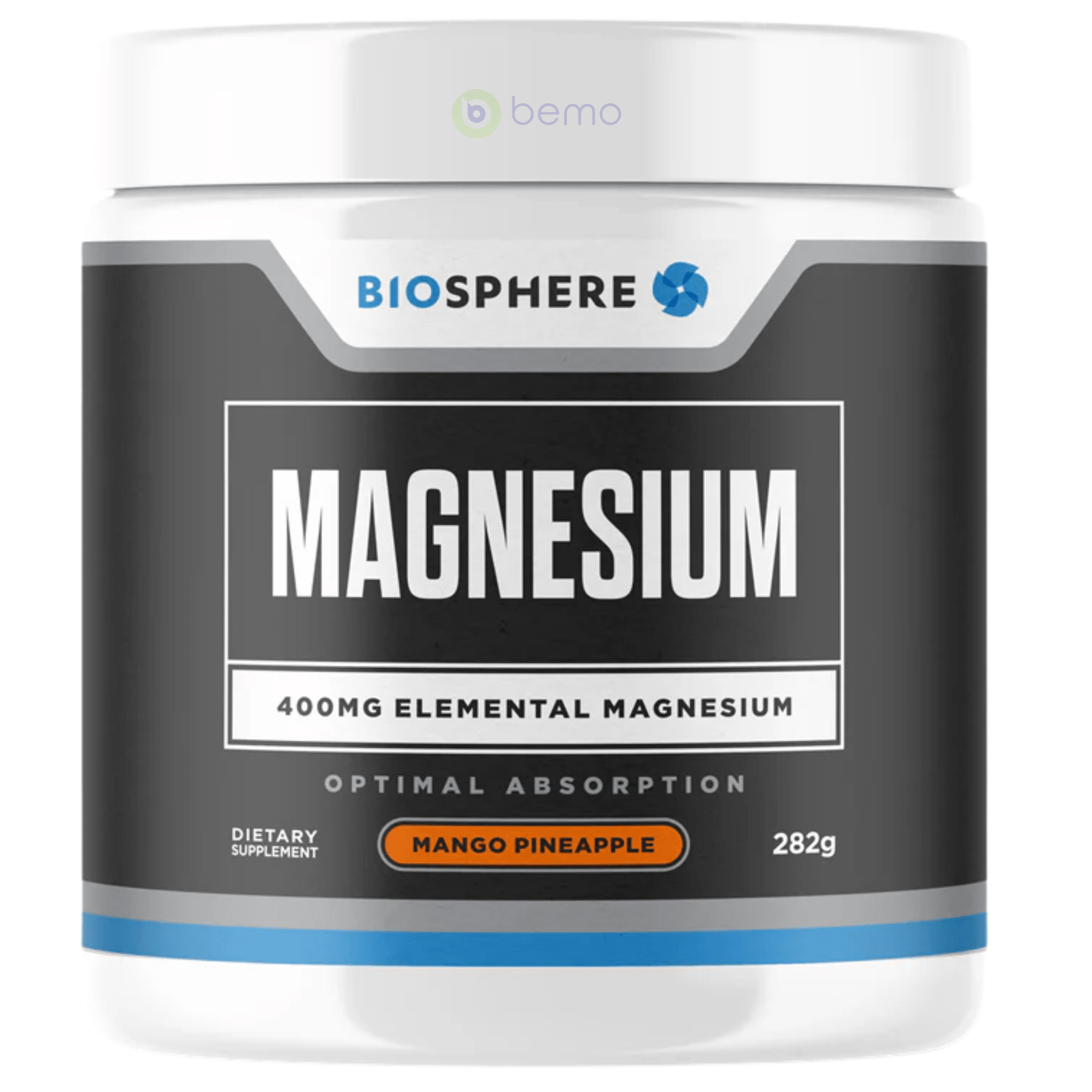 Biosphere, Magnesium Powder, Mango Pineapple, Large 282g | bemo