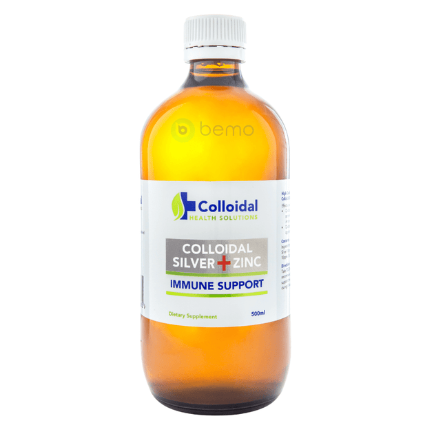 Colloidal Health Solutions, Colloidal Silver + Zinc, 500ml | bemo