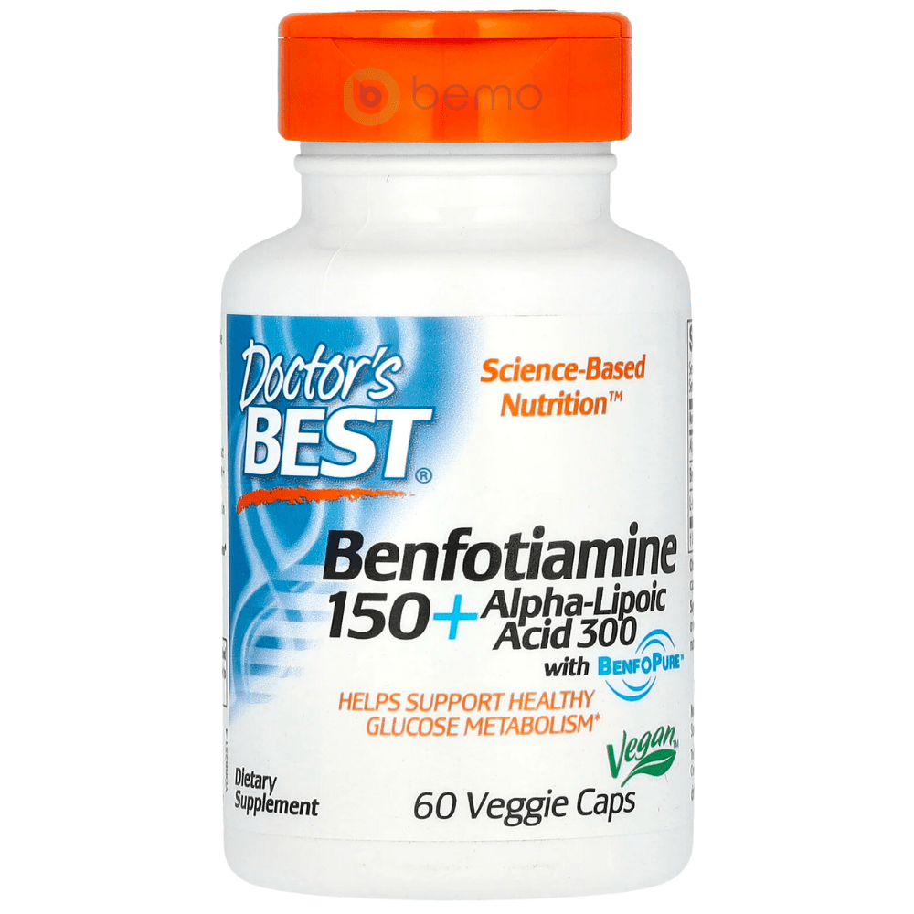 Doctor's Best, Benfotiamine 150 + ALA 300, 60 VCaps | bemo