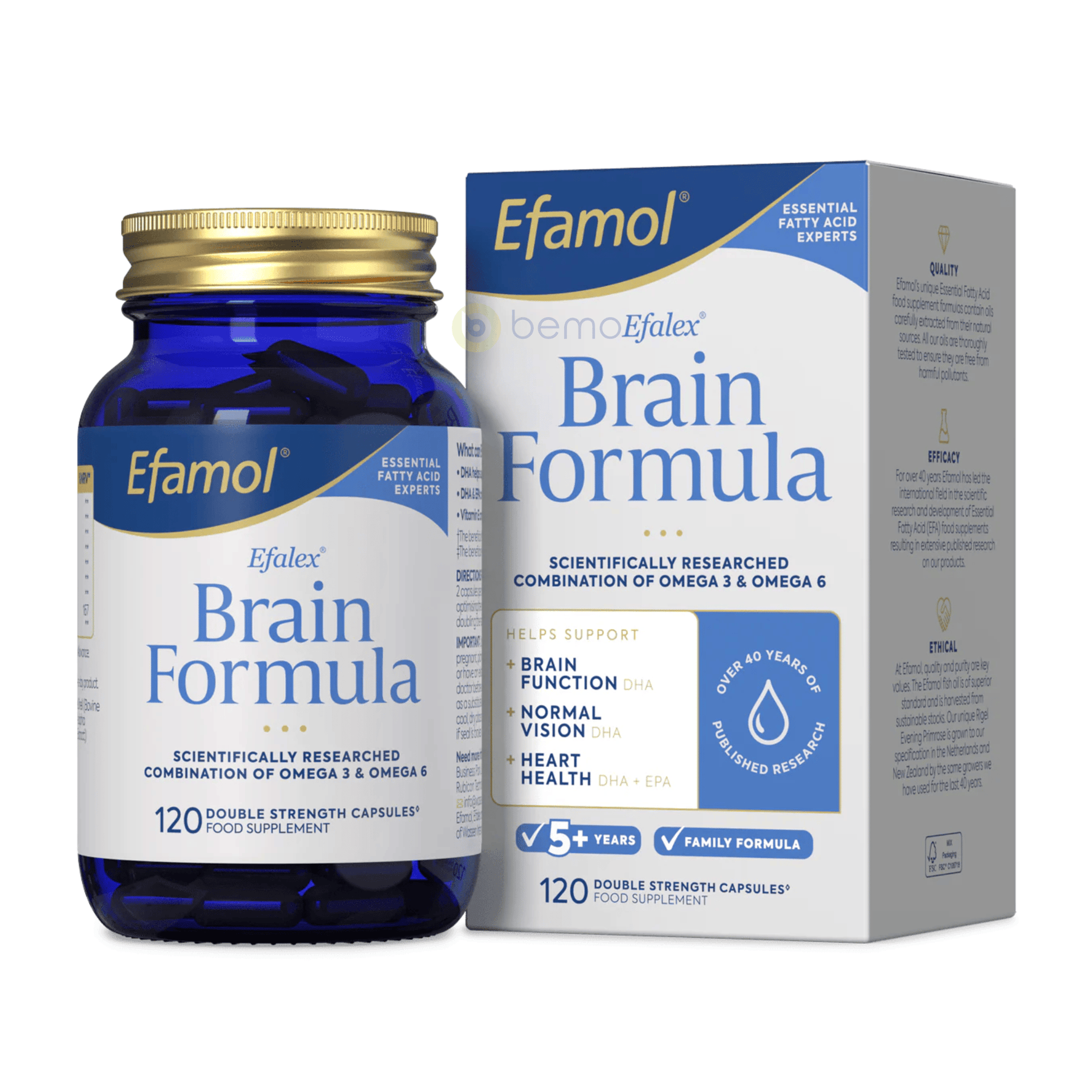 Efamol, Efalex Brain Formula, 120 Capsules | bemo