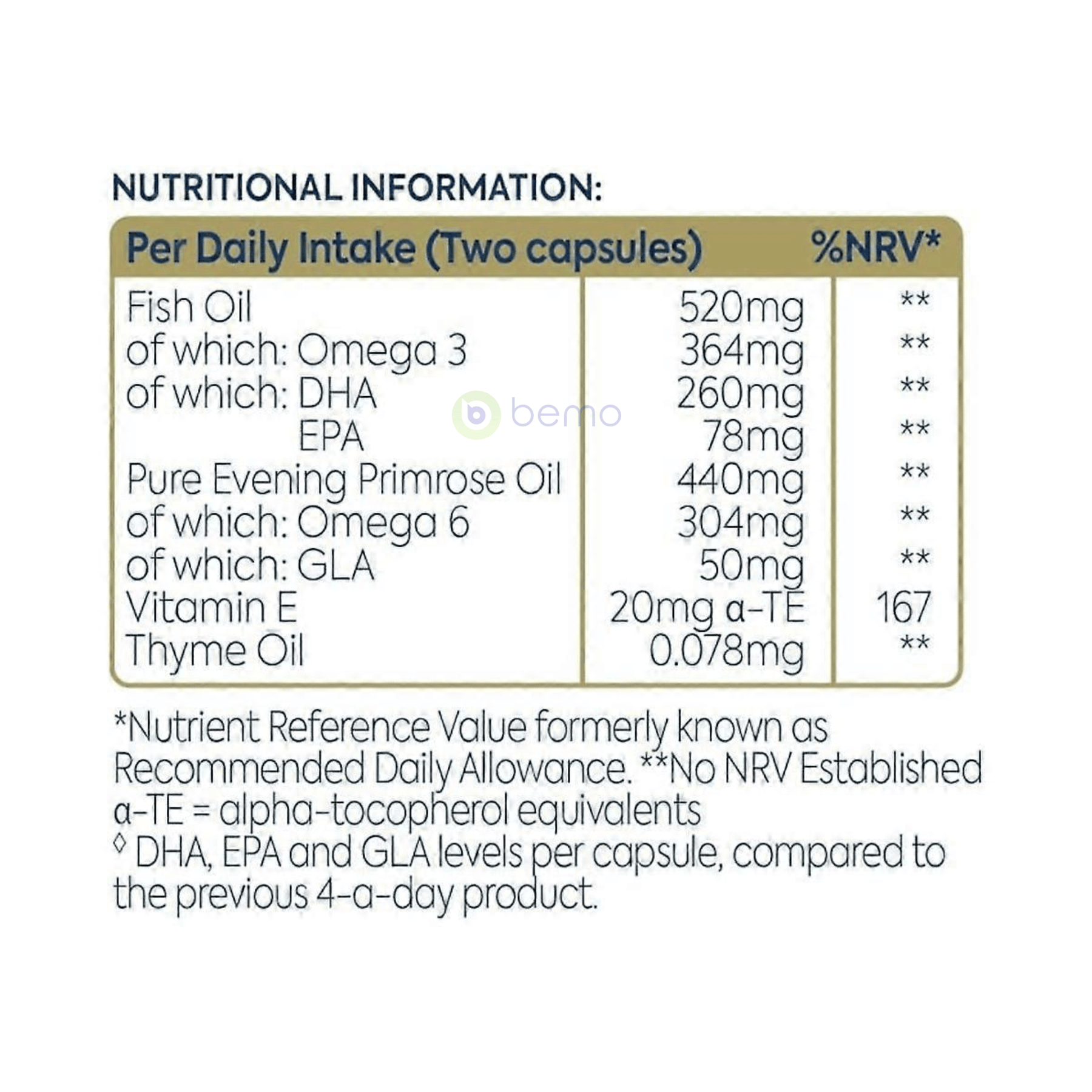 Efamol, Efalex Brain Formula, 120 Capsules | bemo