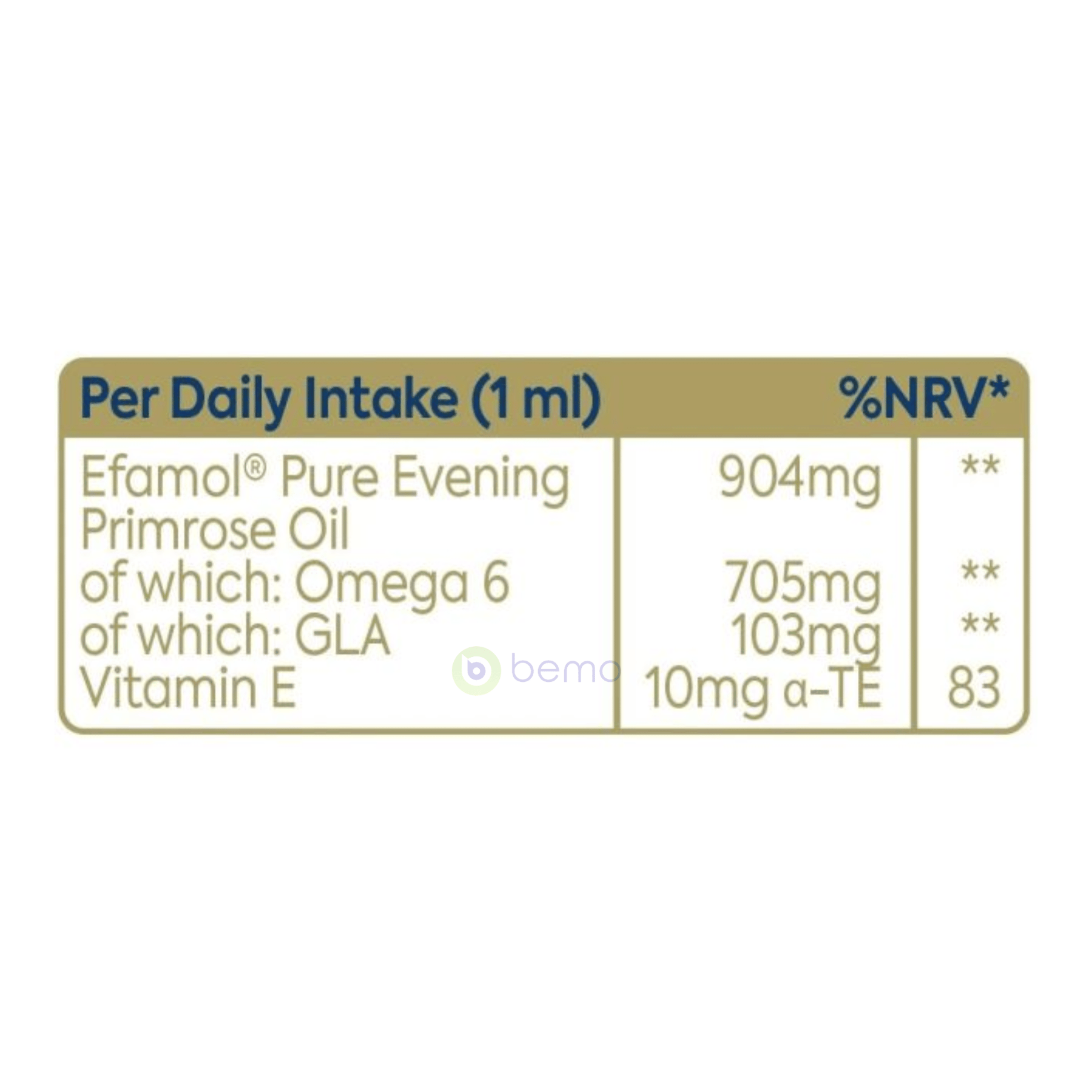 Efamol, Pure Evening Primrose Oil Drops, 60ml | bemo