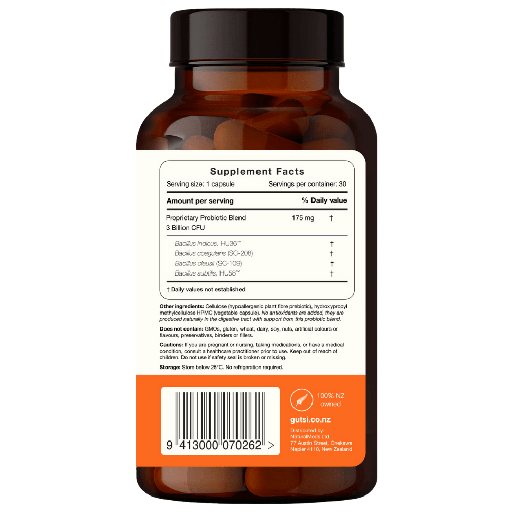 Gutsi, SporeBiotic Probiotic + Antioxidant, 30 Veg Caps | bemo