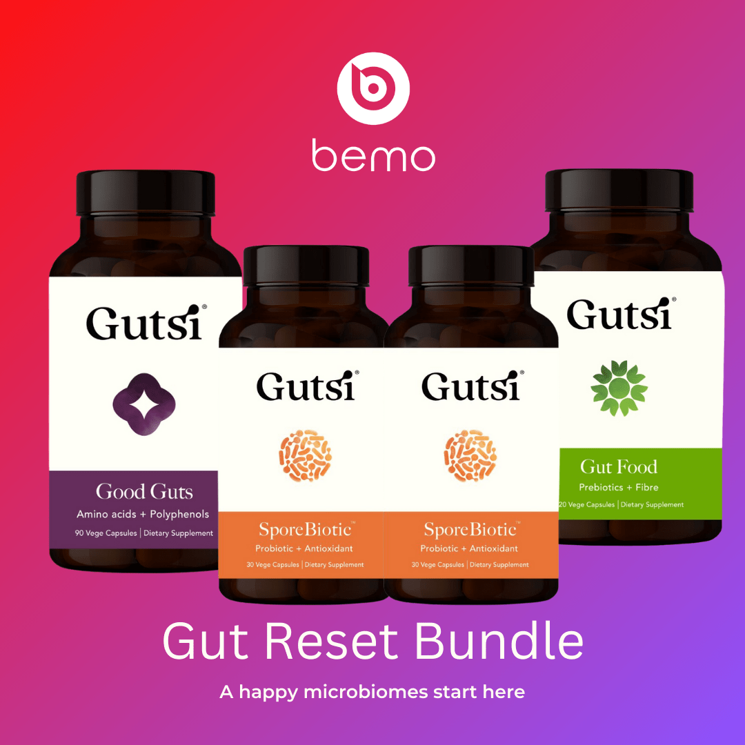 Gutsi, Gut Reset Bundle, 2 Sporebiotic + Gut Food + Good Guts | bemo