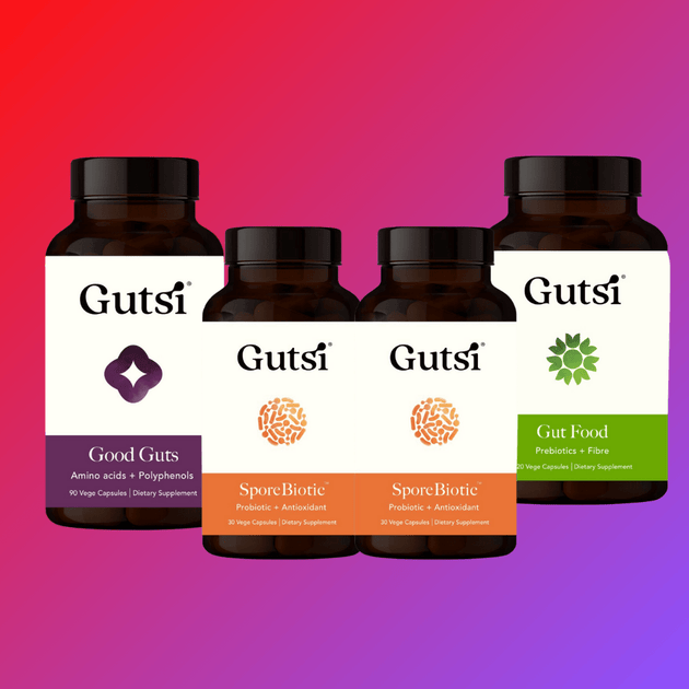 Gutsi, Gut Reset Bundle, 2 Sporebiotic + Gut Food + Good Guts | bemo