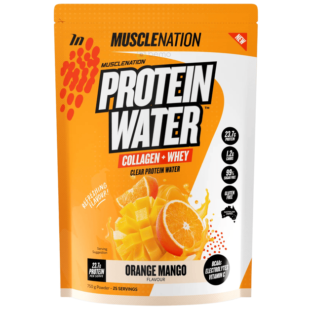 Muscle Nation, Protein Water, Orange Mango, 750g Powder | bemo
