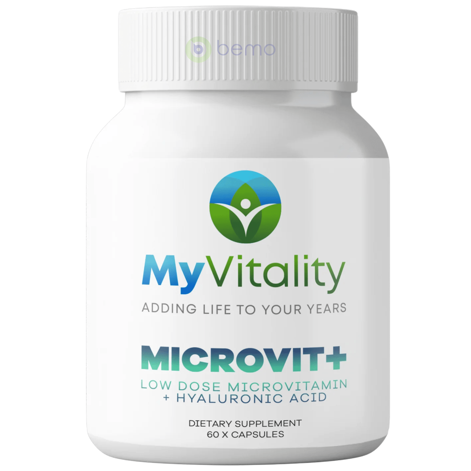 MyVitality, Hyaluronic Acid + Micro-Vitamins, 60 Capsules | bemo