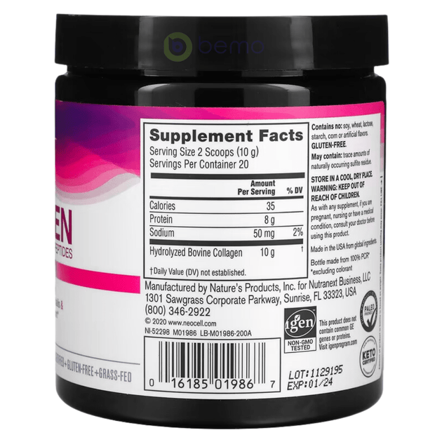 Neocell, Super Collagen Powder Type 1&3 Unflavoured, 200g | bemo