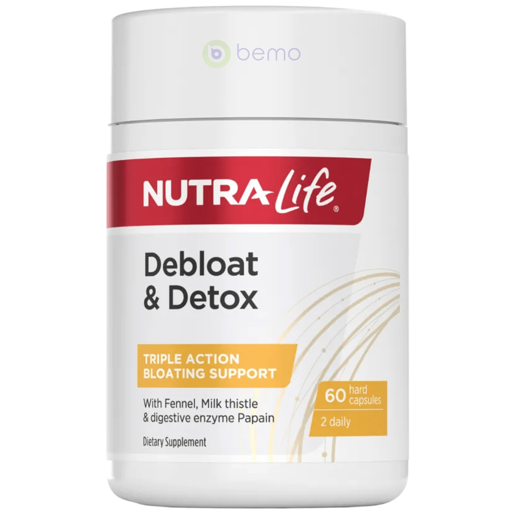 Nutra-Life, Debloat & Detox, Triple Action, 60 Capsules | bemo