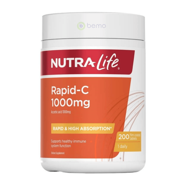 Nutra-Life, Rapid-C 1000mg, 200 tablets | bemo