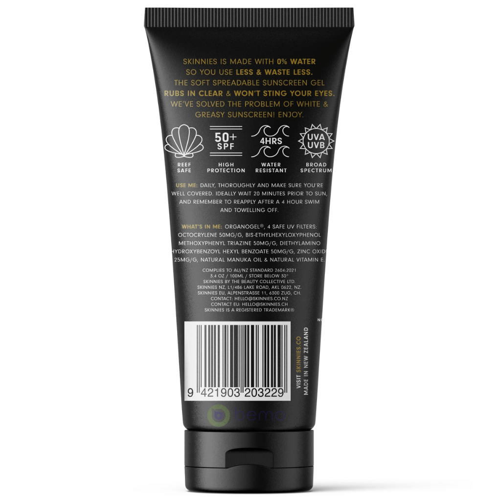 Skinnies, Conquer SPF50+ Sunscreen, 200ml | bemo