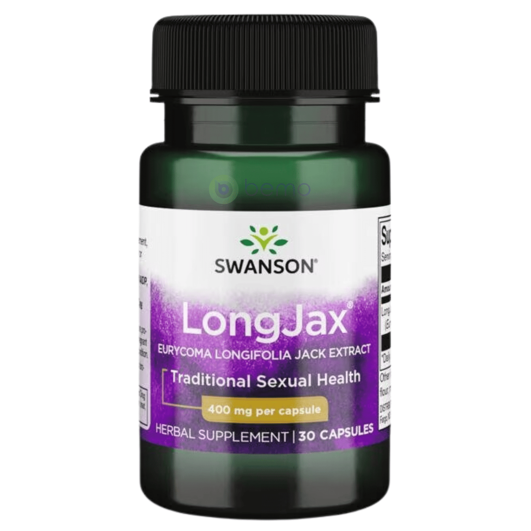 Swanson, Longjax Eurycoma Longifolia Jack Extract 400mg, 30s | bemo