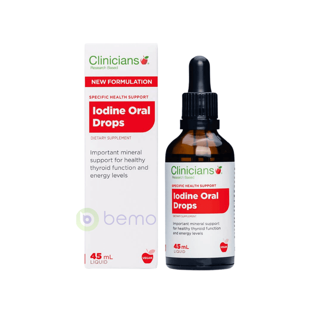 Clinicians, Iodine Oral Solution, 45ml | bemo