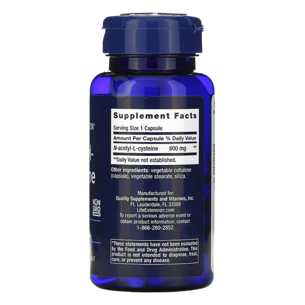 Life Extension, NAC N-Acetyl L-Cysteine, 600mg, 60 Caps | bemo